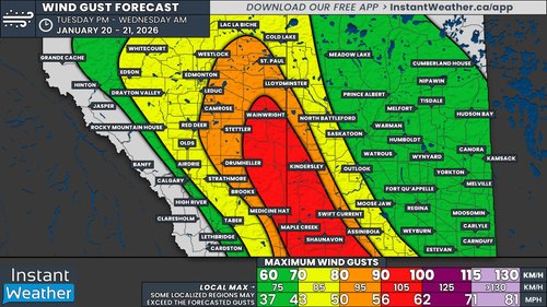 Yet Another Round of Intense Winds and Whiteouts Will Batter Alberta ...