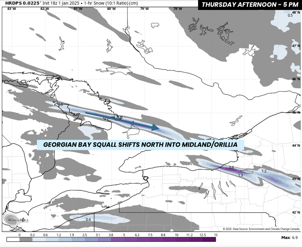 Snowy Start to 2025 in Ontario’s Snowbelt; Squalls Could Deliver Up to ...
