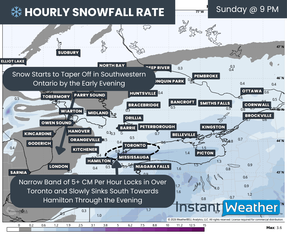 25-40cm of Snow Possible Around Toronto on Sunday as Widespread ...