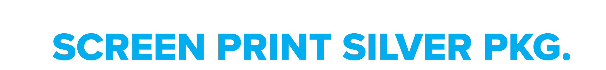 SCREEN PRINT SILVER PACKAGE — New Gen Print and Design LLC