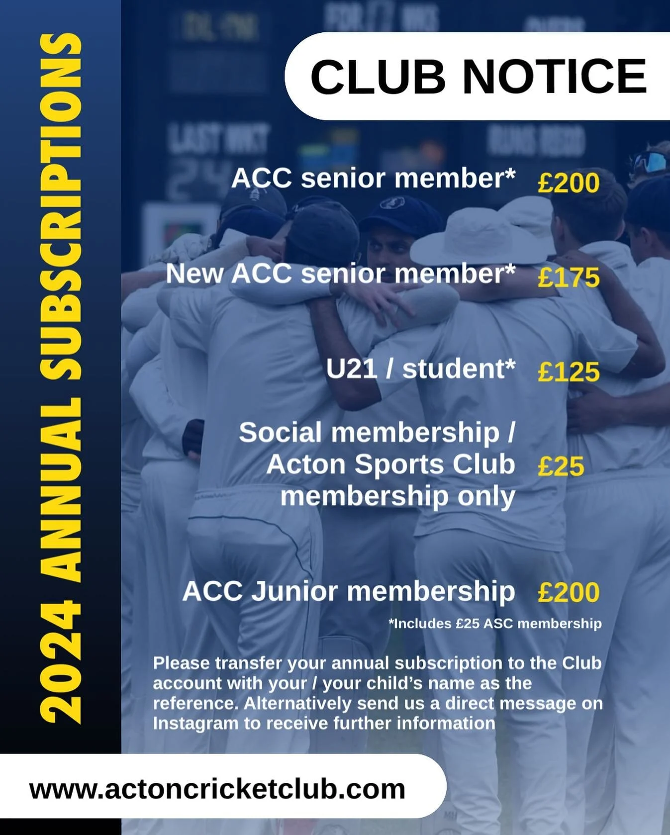 Latest — Acton Cricket Club