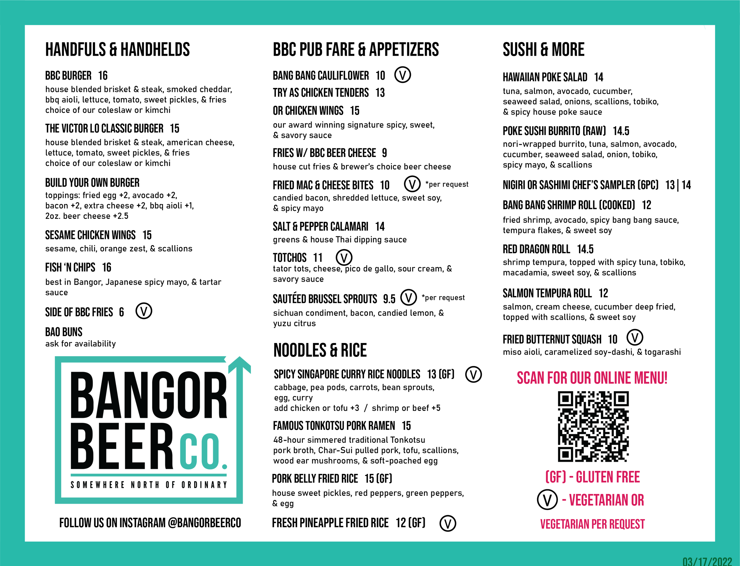 Food Cocktail Menus Bangor Beer Company food-cocktail-menus-bangor-beer-company