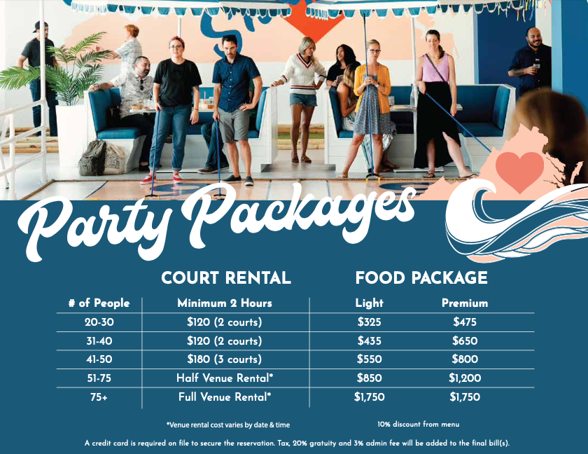 Party Packages — Beachside Social