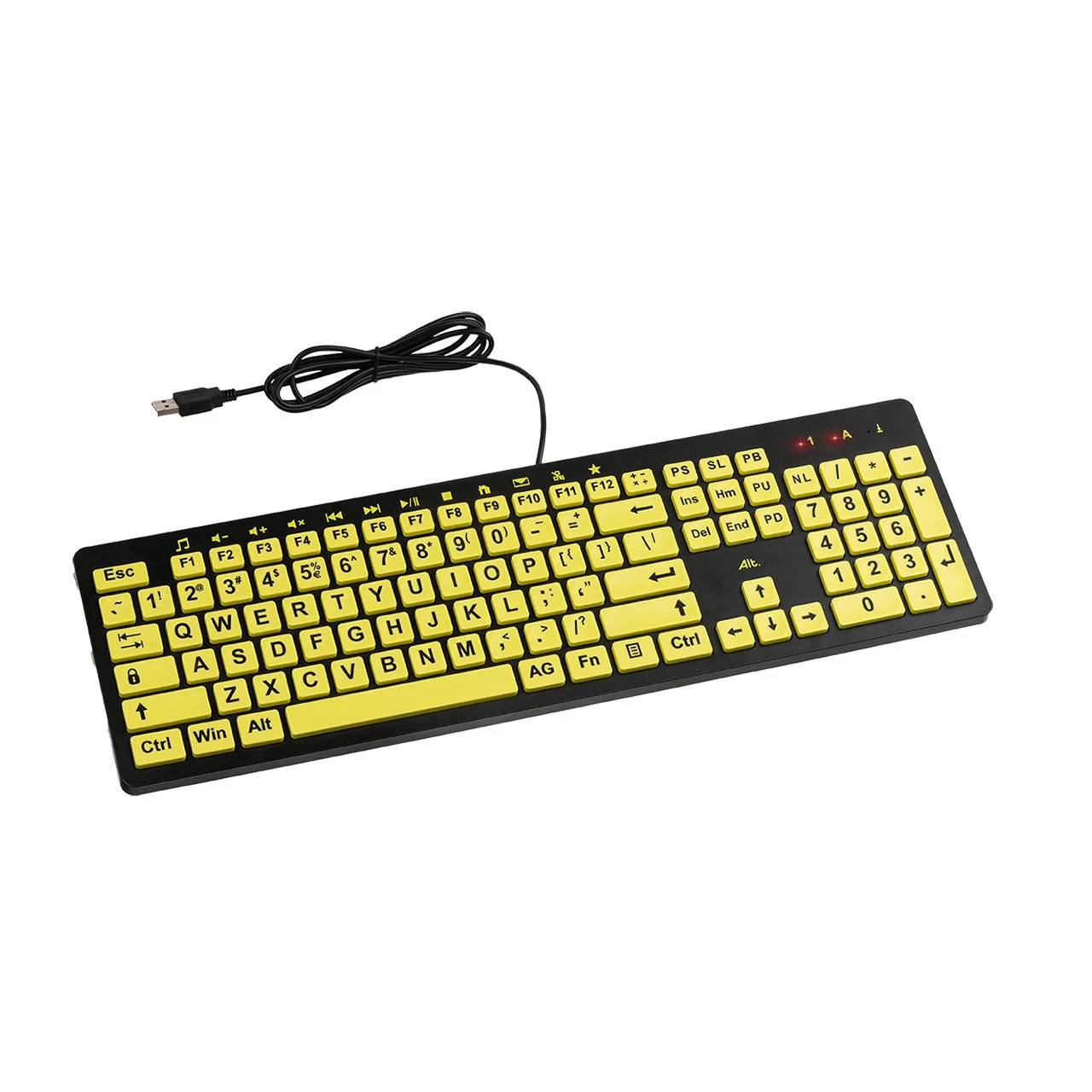 AT DTSL Keyboard Stickers – Black on Yellow — AT STORE