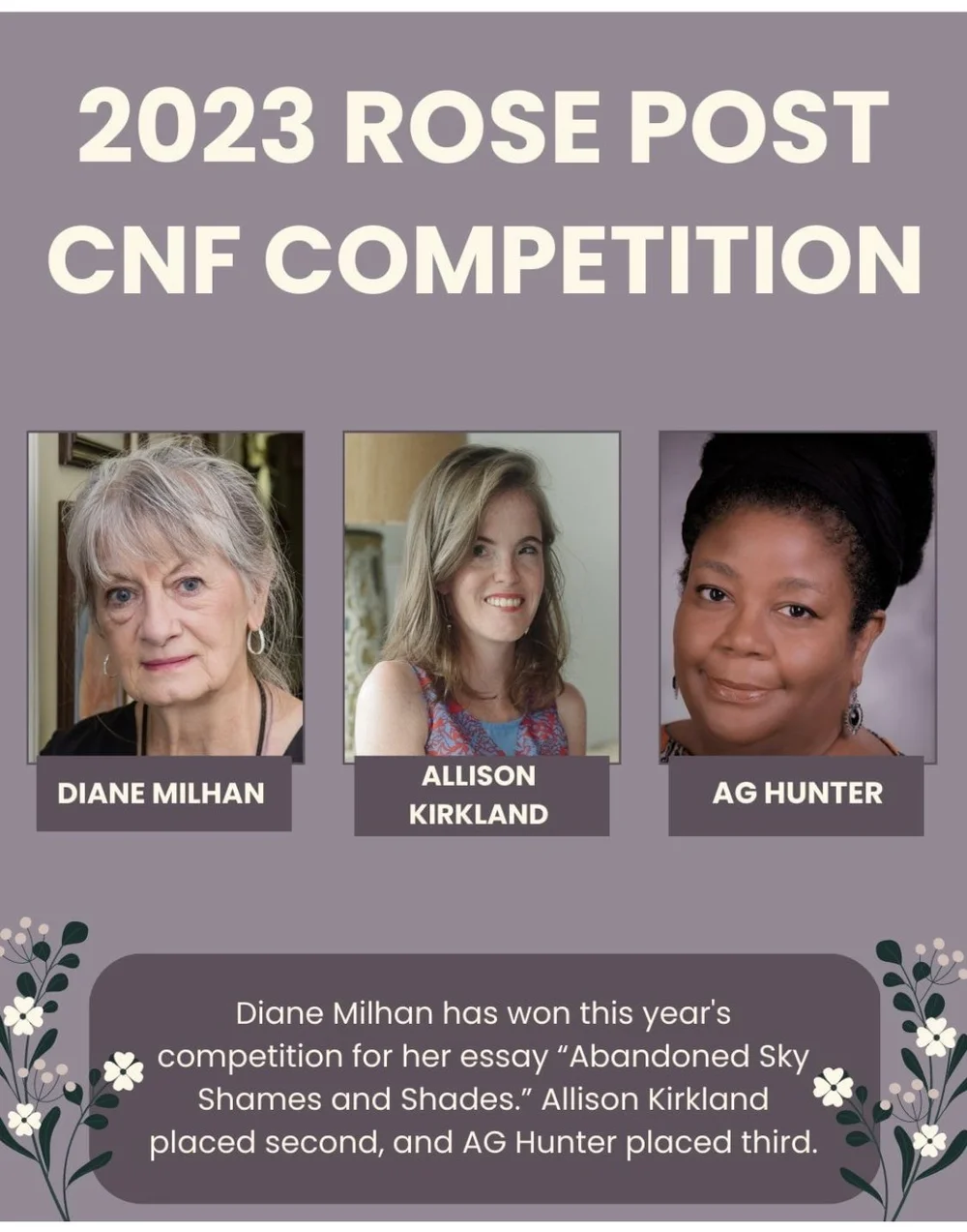 Rose Post Creative Nonfiction Competition — Allison Kirkland