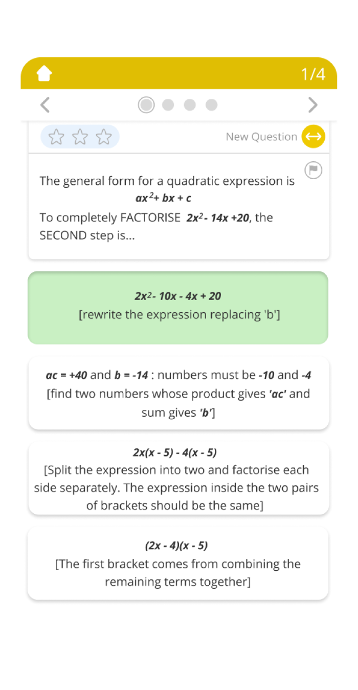 Maths edtech program for key stages 3 and 4 — Tassomai