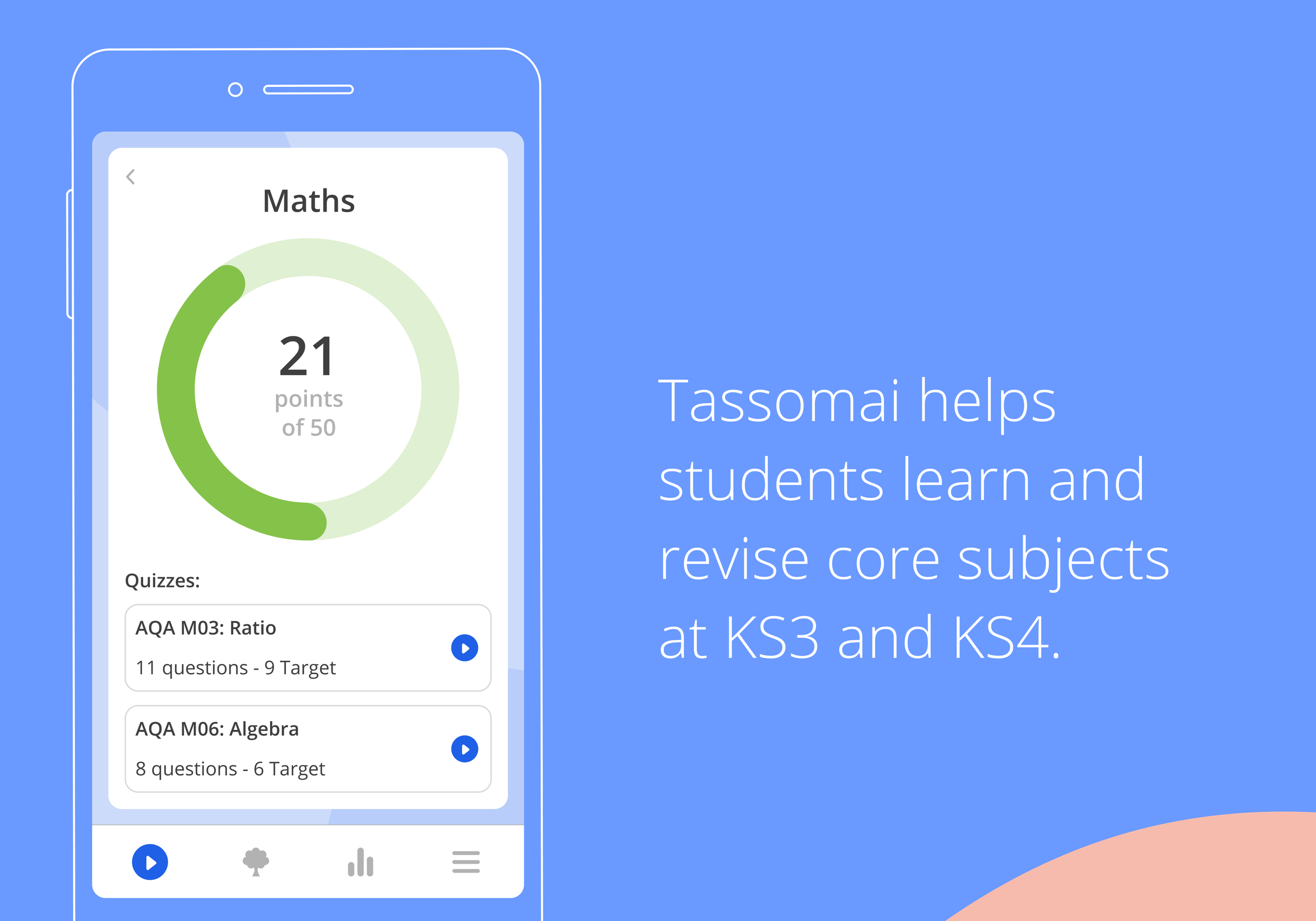 Maths edtech program for key stages 3 and 4 — Tassomai