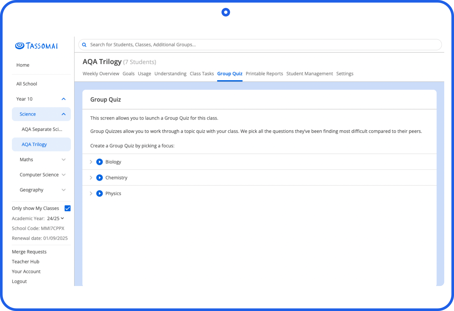 Introducing Group Quiz - An exciting new way to use Tassomai in the ...