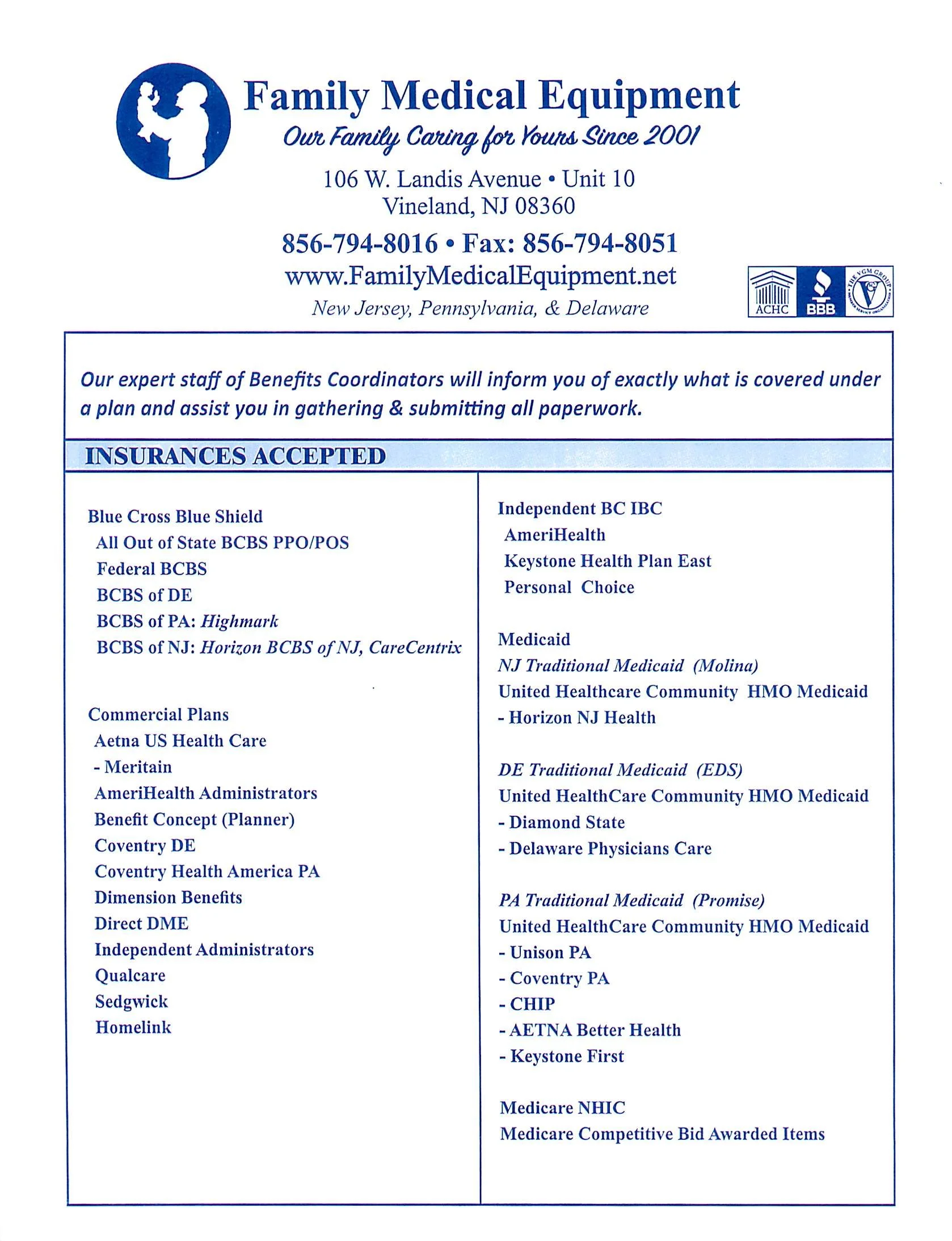 Family Medical Equipment