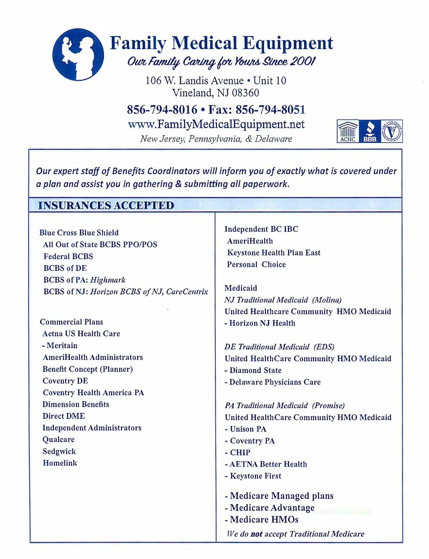 Family Medical Equipment