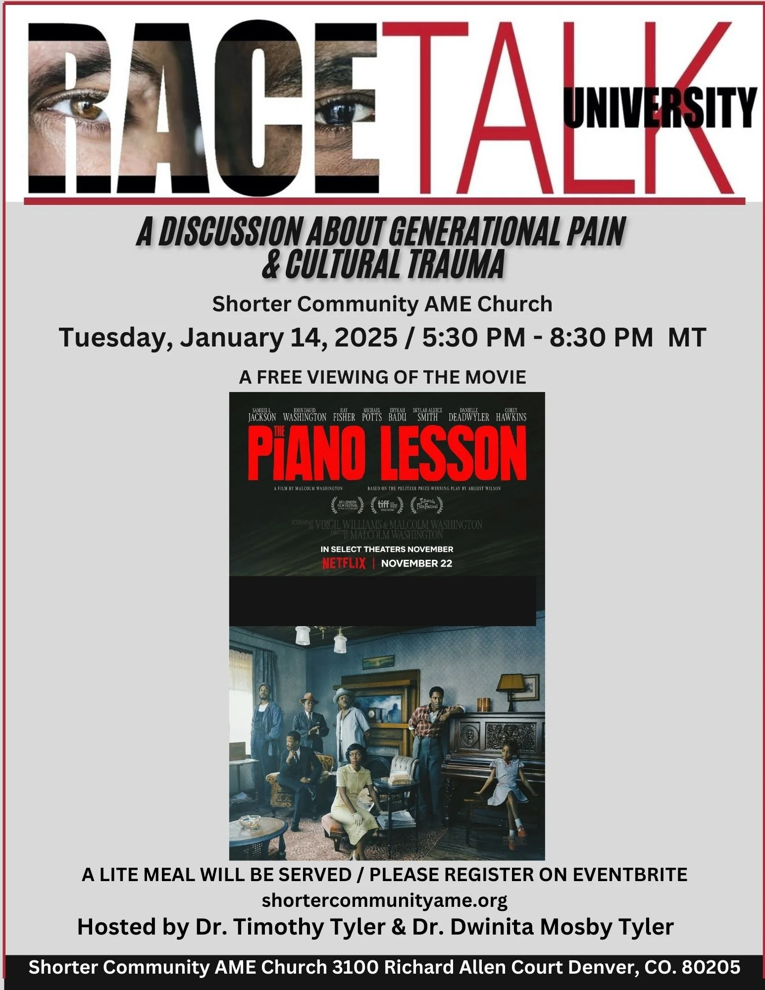 RACE TALK UNIVERSITY (Copy) — Shorter Community AME Church