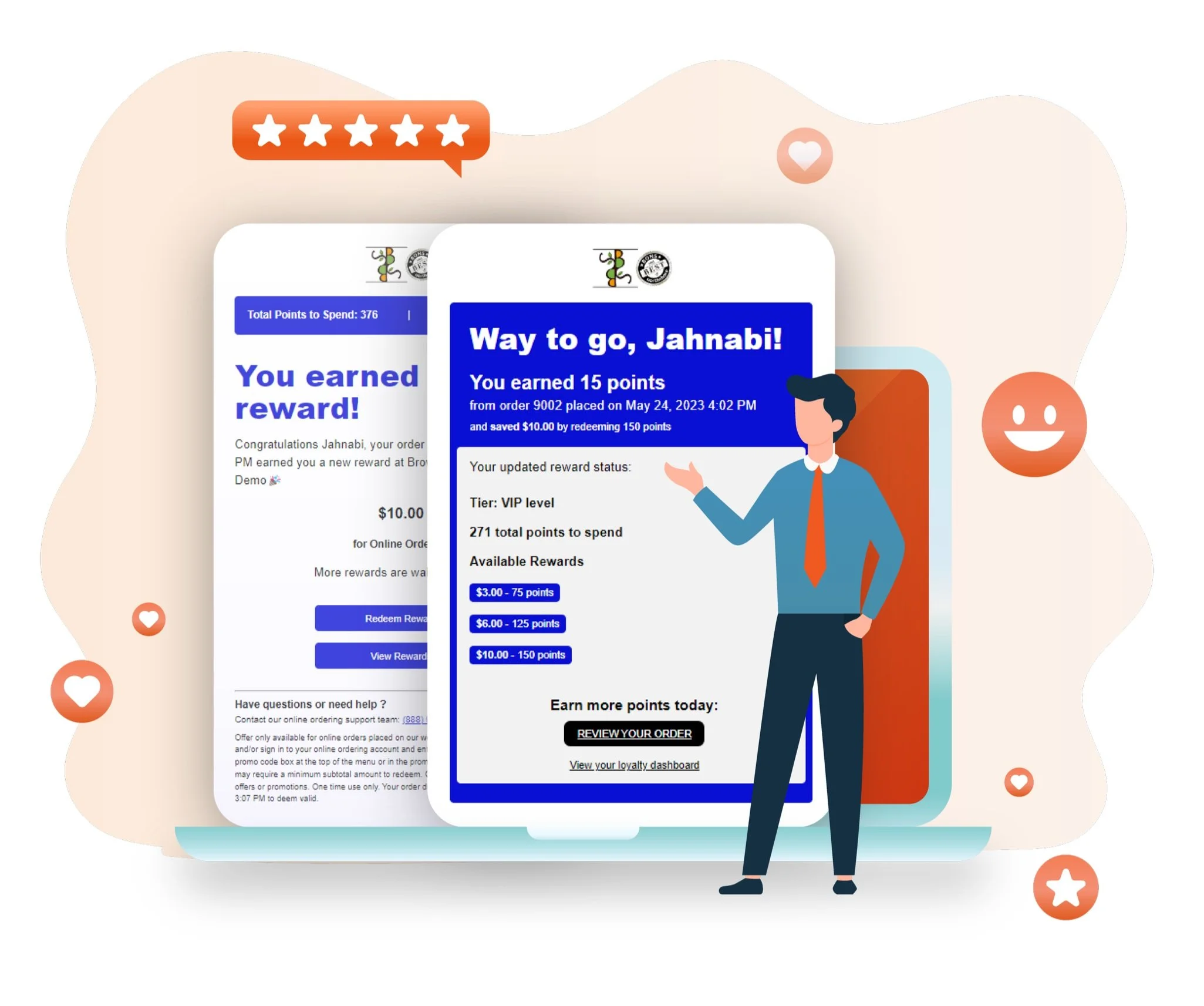 Online food ordering loyalty program for restaurants and caterers ...