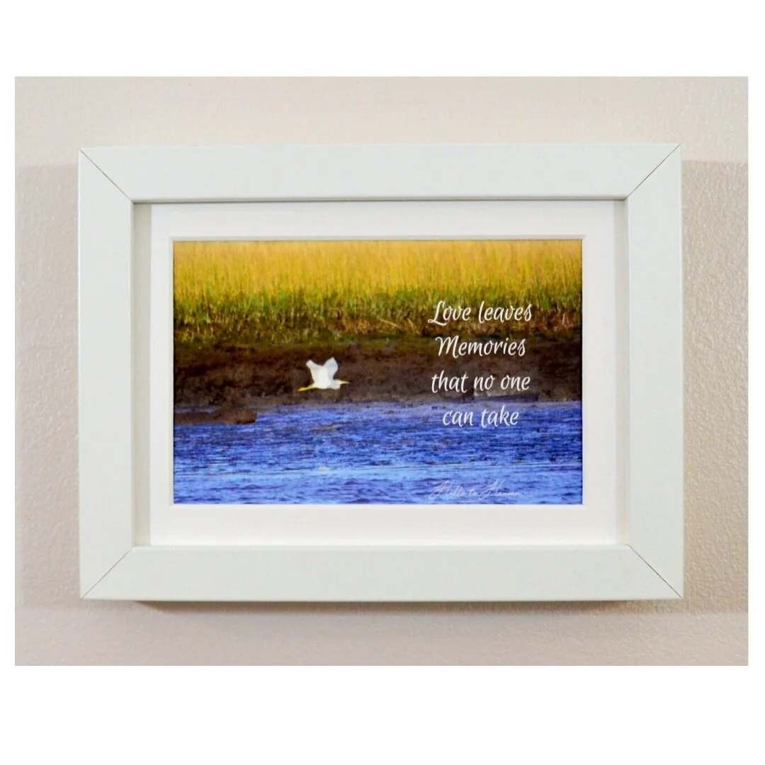 Framed Memorials including inspirational messages