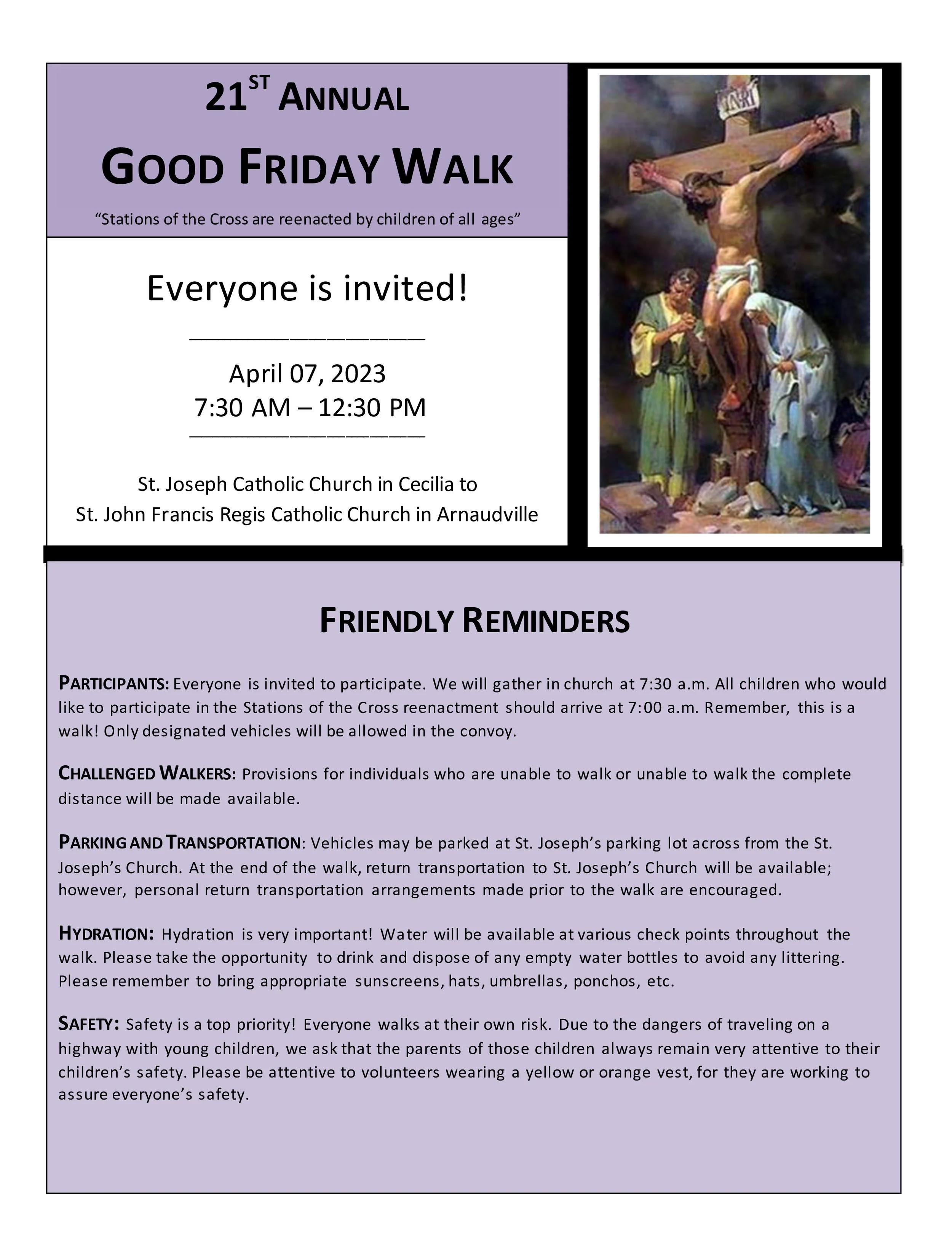 Good Friday Walk — ARNAUDVILLE CATHOLIC