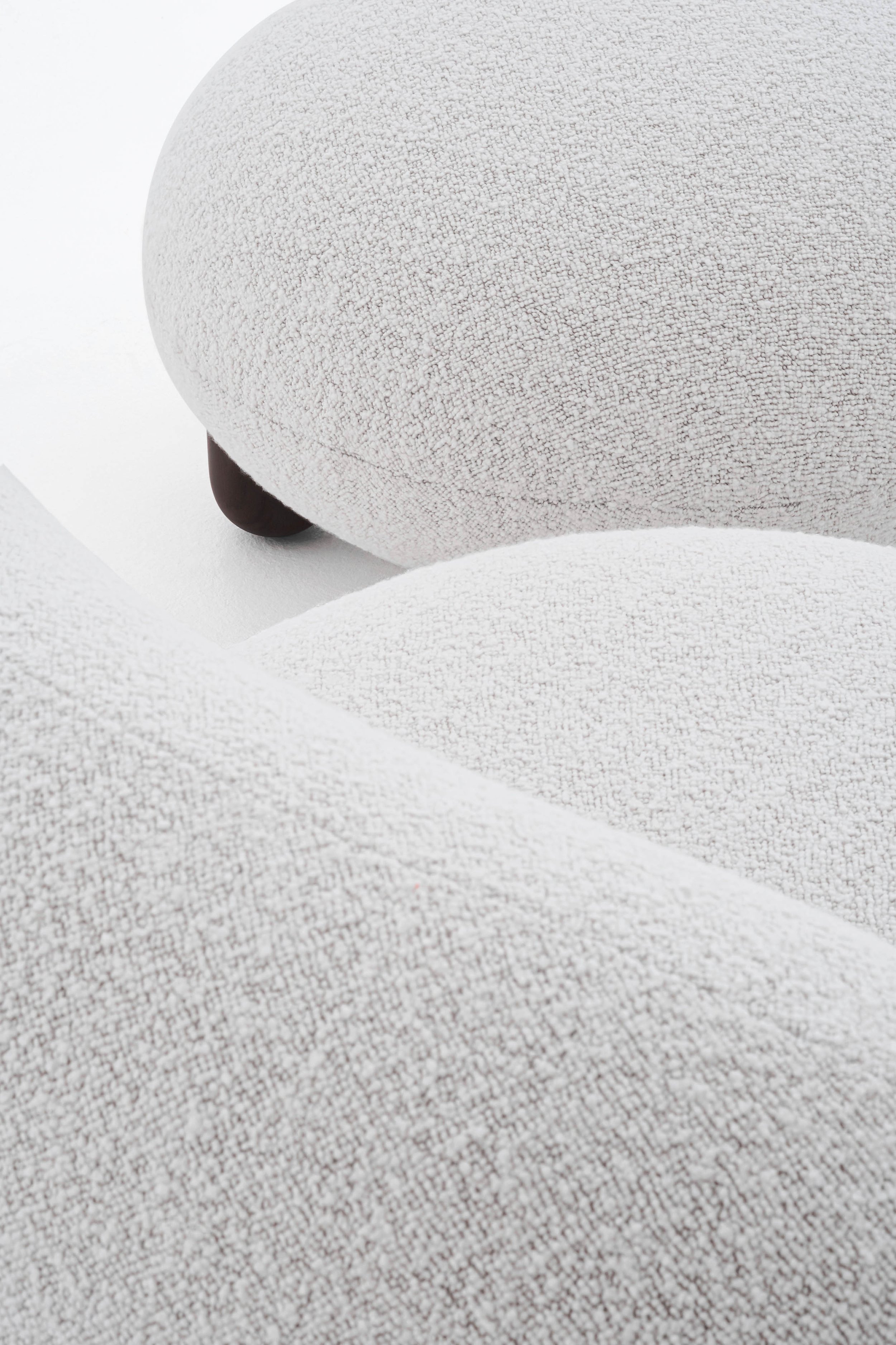 Flock Lounge Chair with ottoman combines bold forms and tactile ...