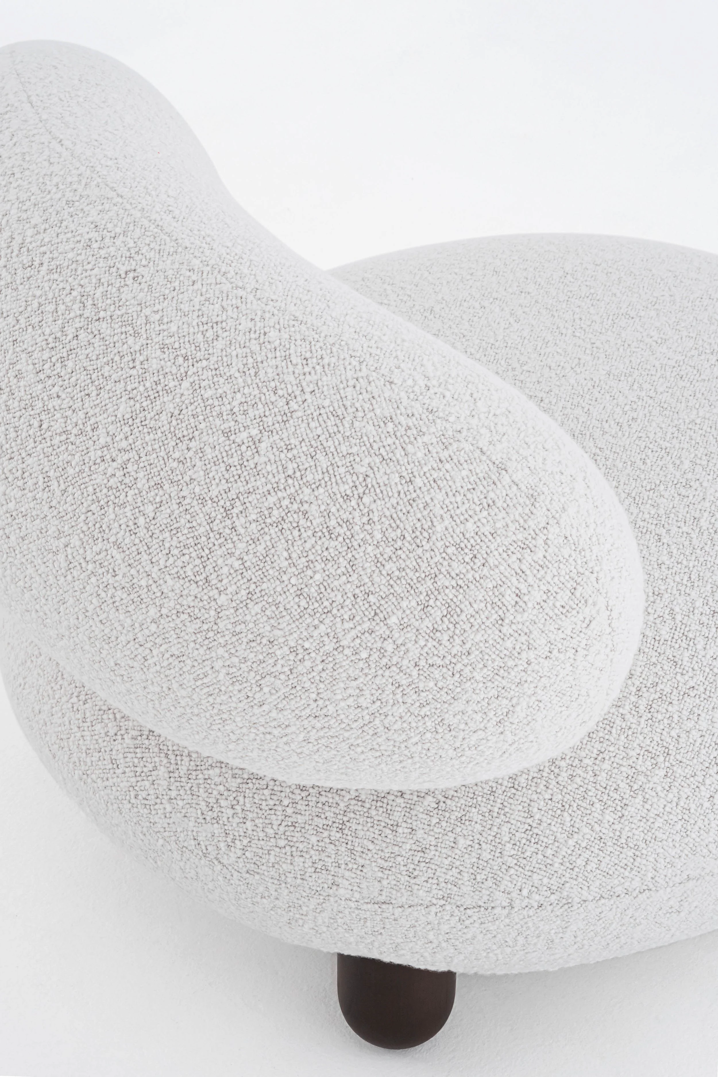 Flock Lounge Chair with ottoman combines bold forms and tactile ...