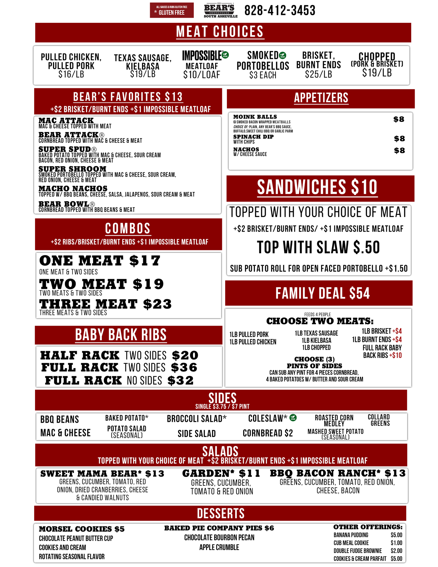 SCmenu — Bear's Smokehouse BBQ