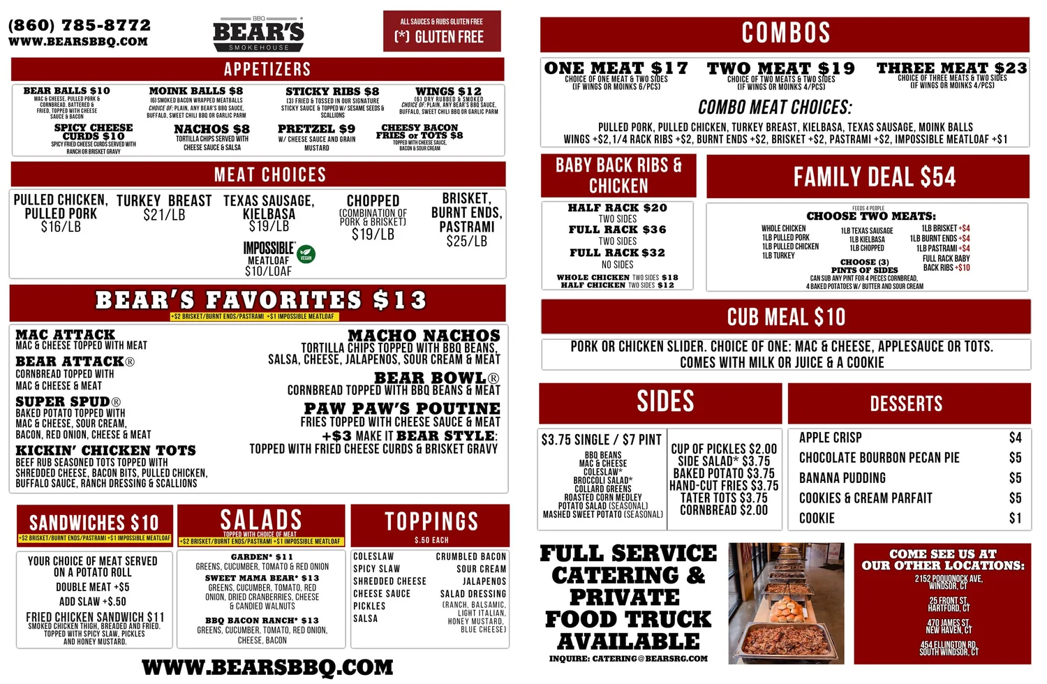NHmenu — Bear's Smokehouse BBQ