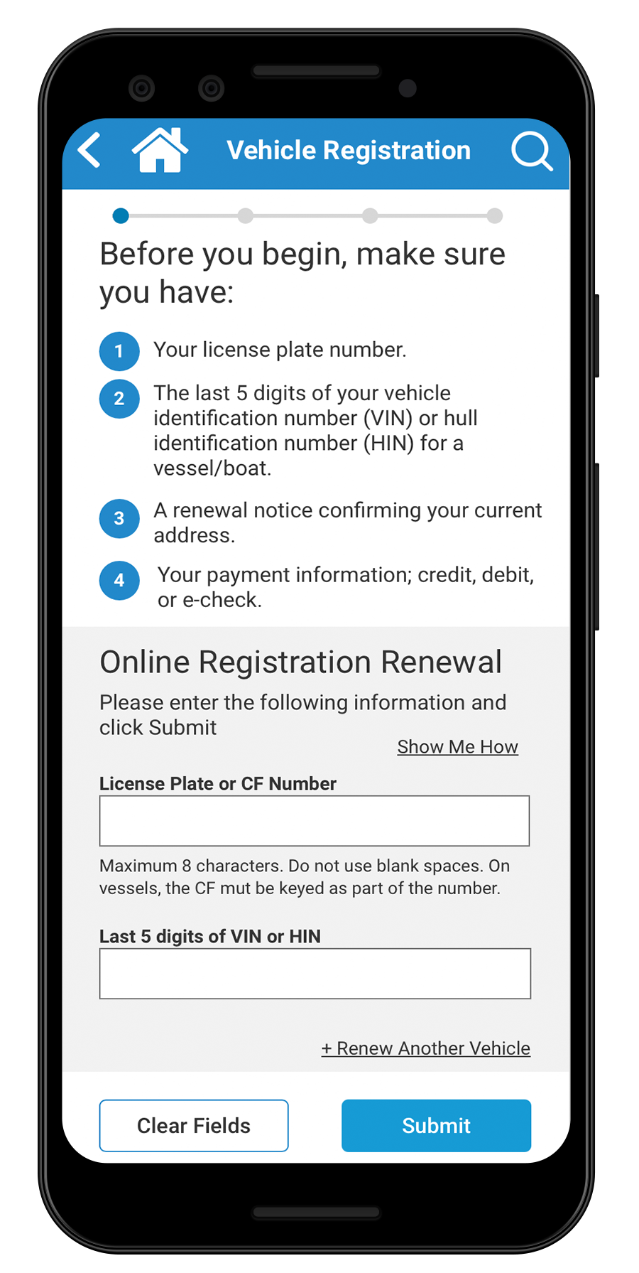 Mobile Vehicle Registration