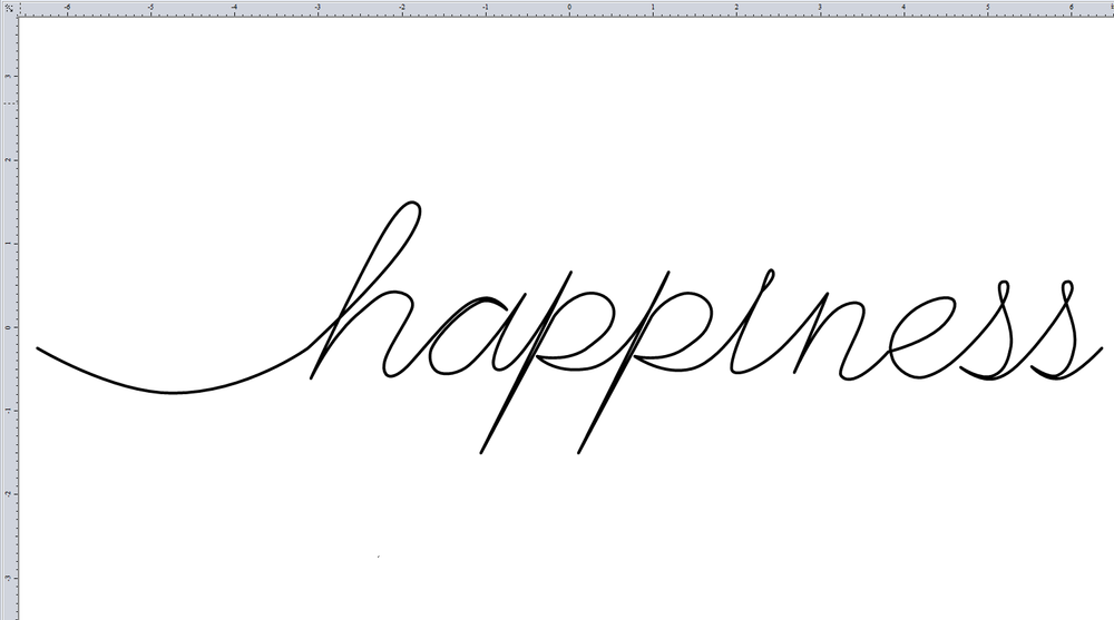 Happiness Written In Cursive