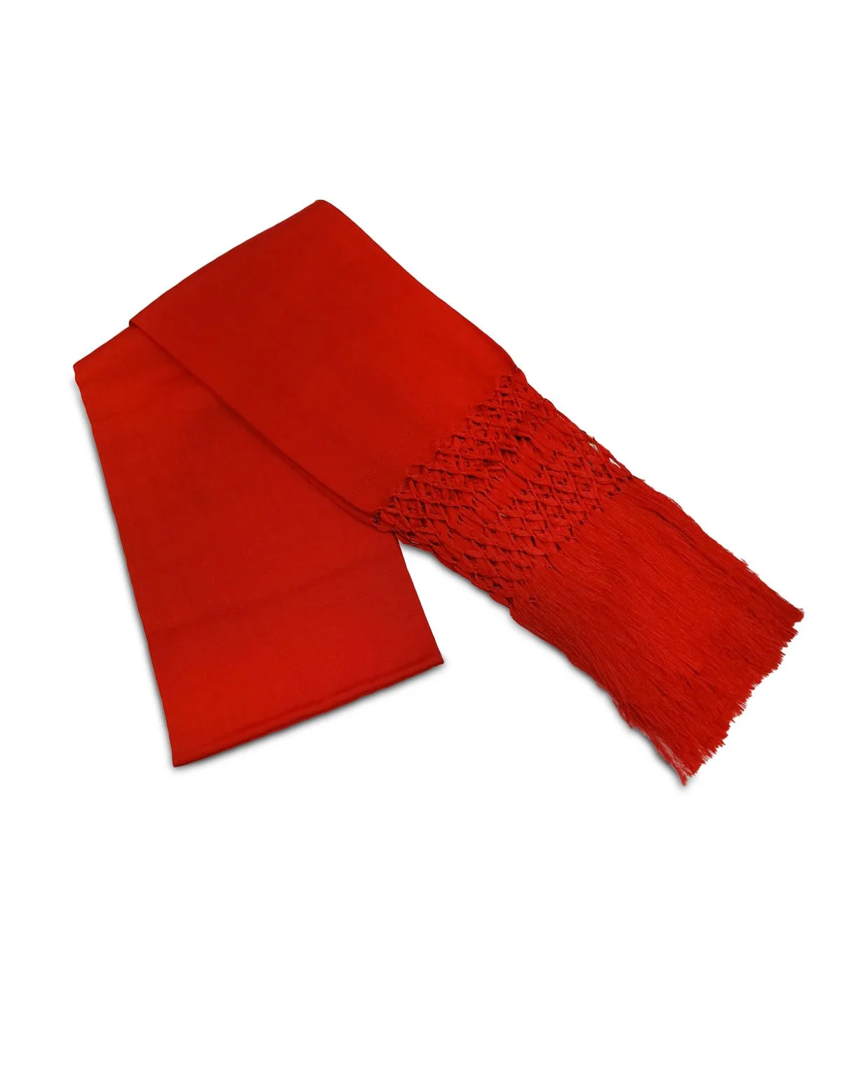 Rebozo rojo liso hecho de manera artesanal — Tikal Arte Mexicano