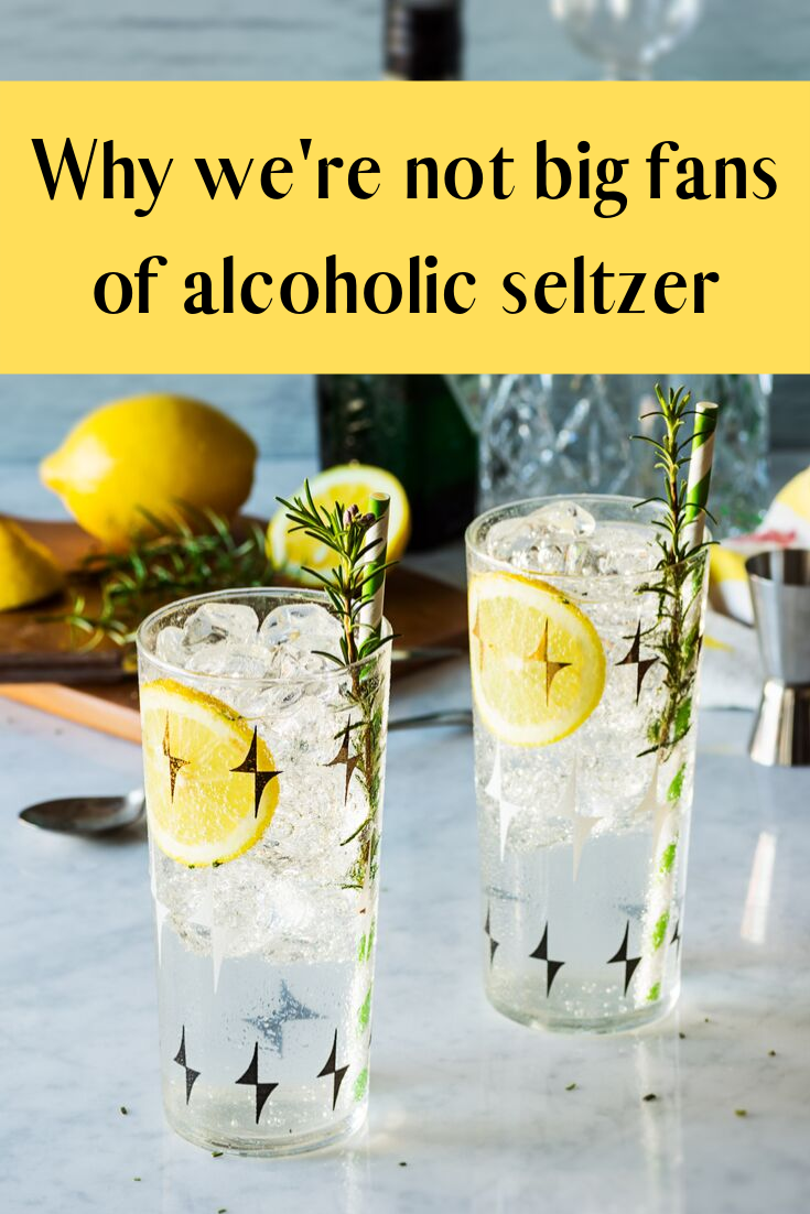 Why we're not big fans of alcoholic seltzer — Drinker's Helper - Rated ...