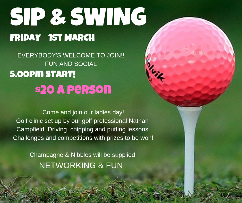 Ladies Sip and Swing — Darwin City Golf Course | Gardens Park Golf Links