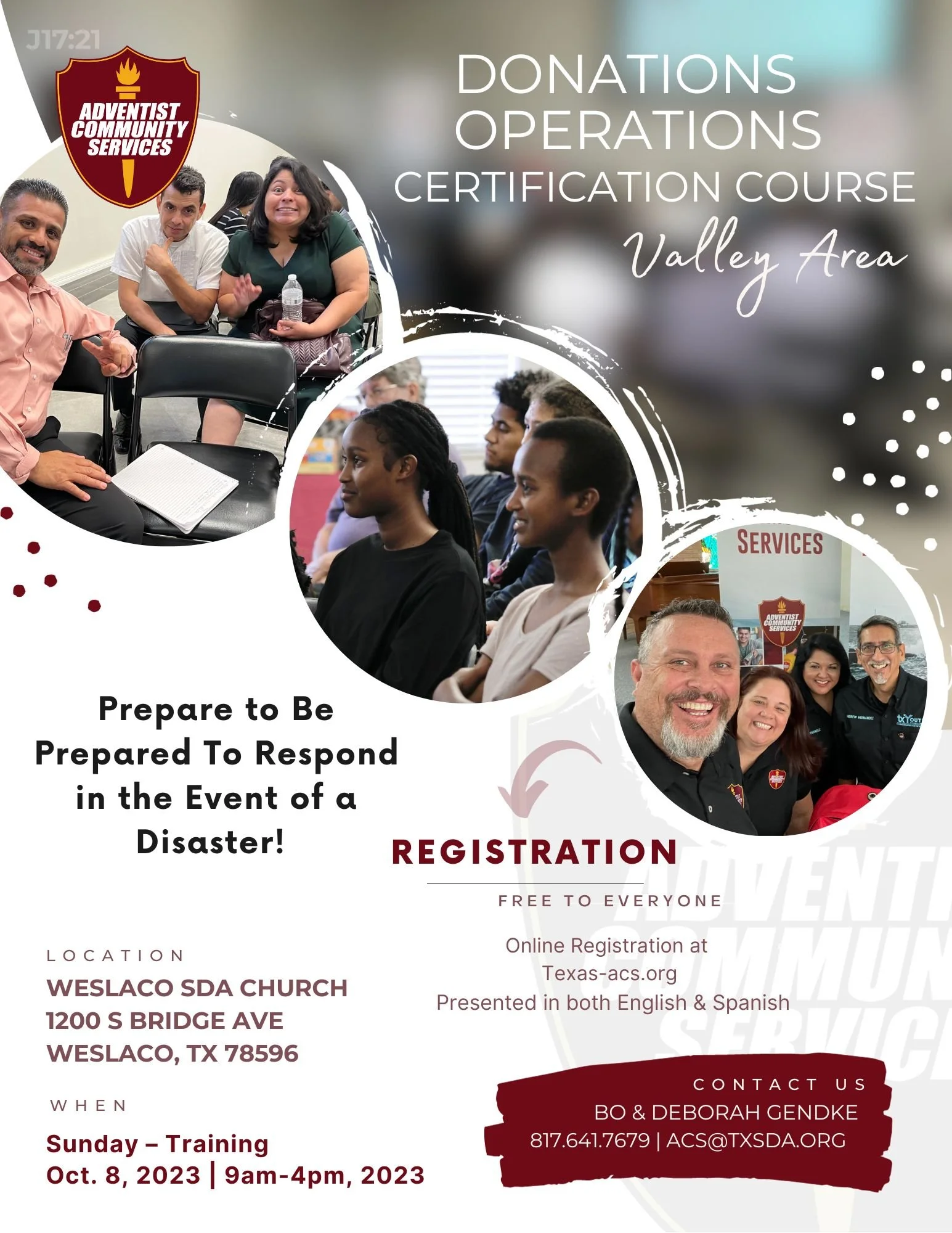 Calendar — Texas ACS