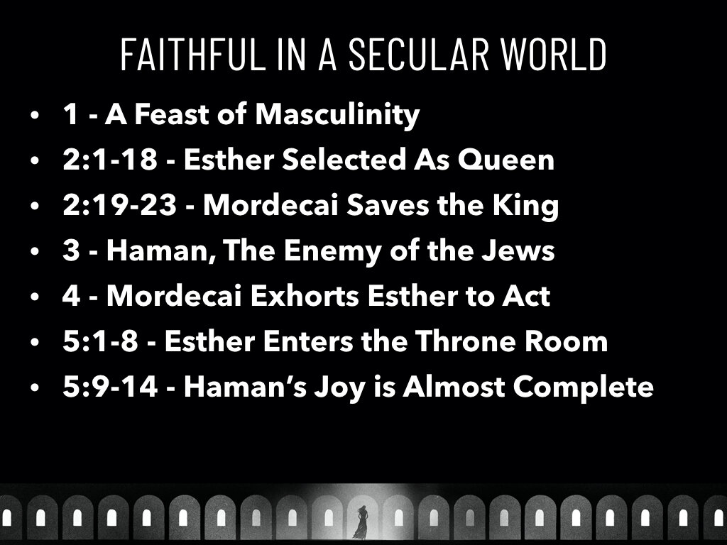 Faithful In A Secular World (Esther) — Saraland Christians