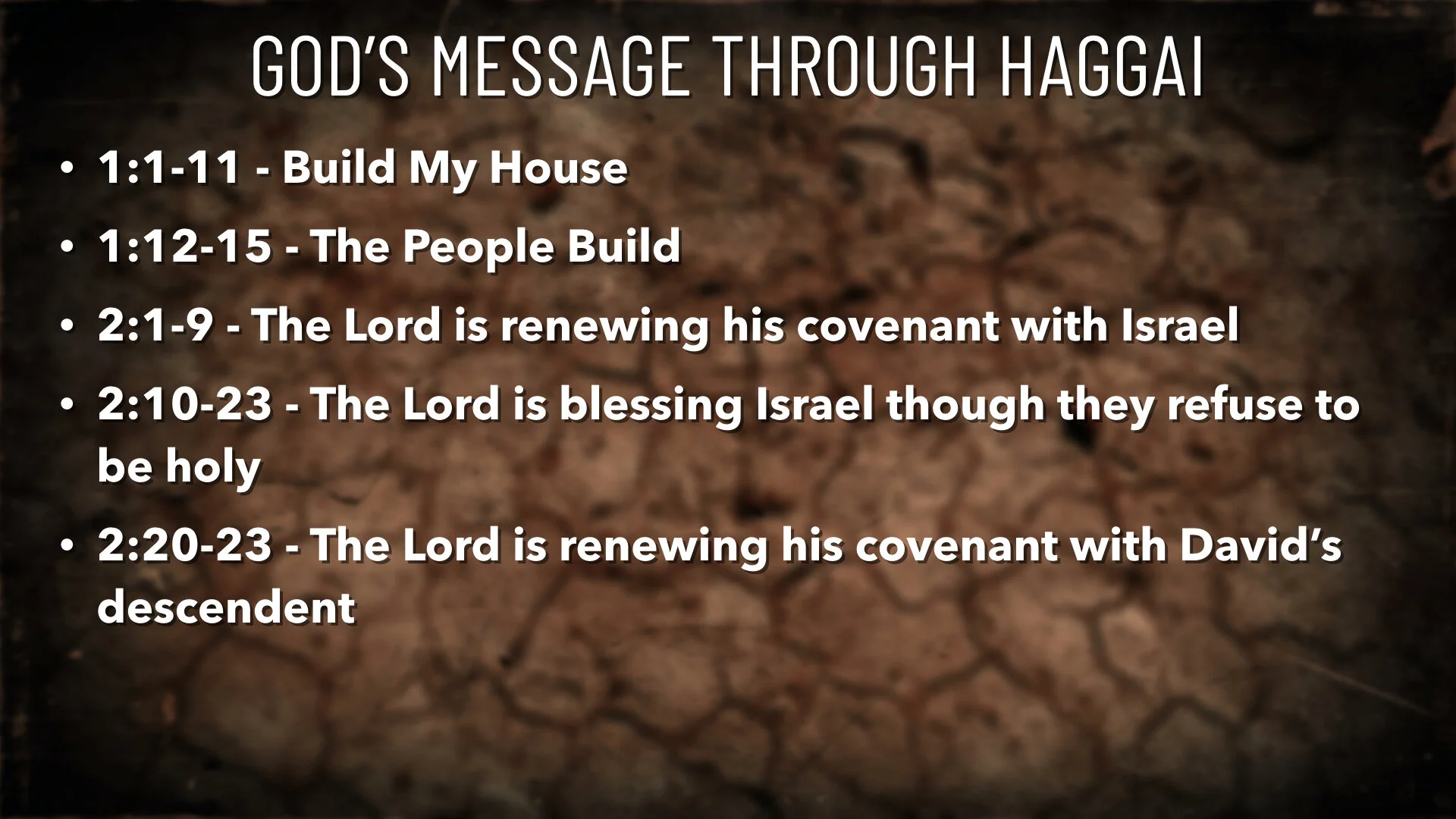 Whose House Are You Building? (Haggai) — Saraland Christians