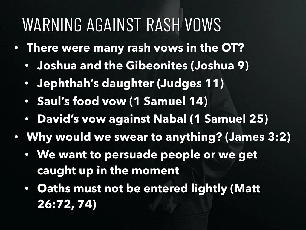 The Simple Truth (Matthew 5:33-37) — Saraland Christians