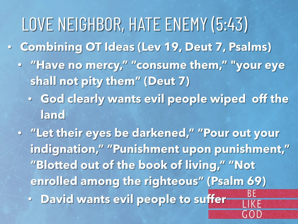 Be Like God (Matthew 5:43-48) — Saraland Christians