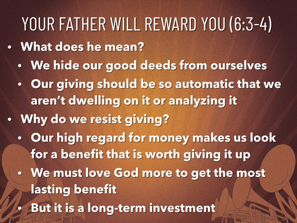 Self Glorification (Matthew 6:1-4) — Saraland Christians