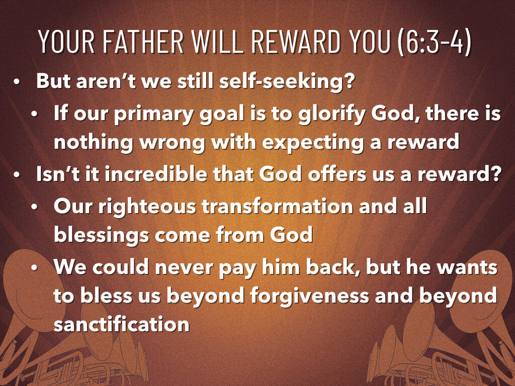 Self Glorification (Matthew 6:1-4) — Saraland Christians