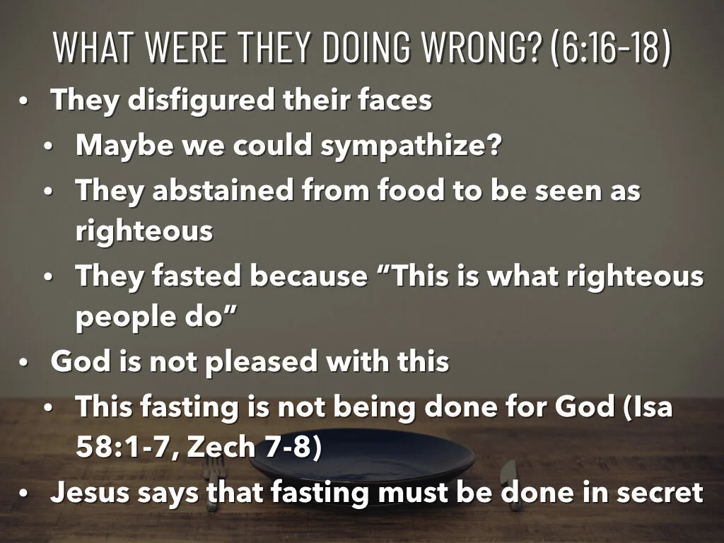 Hungering For God (Matthew 6:16-18) — Saraland Christians