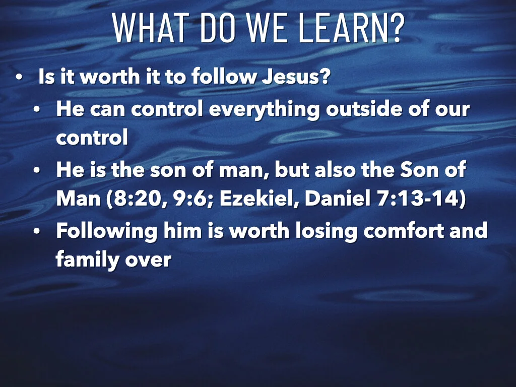 Is It Worth It? (Matthew 8:18-9:8) — Saraland Christians