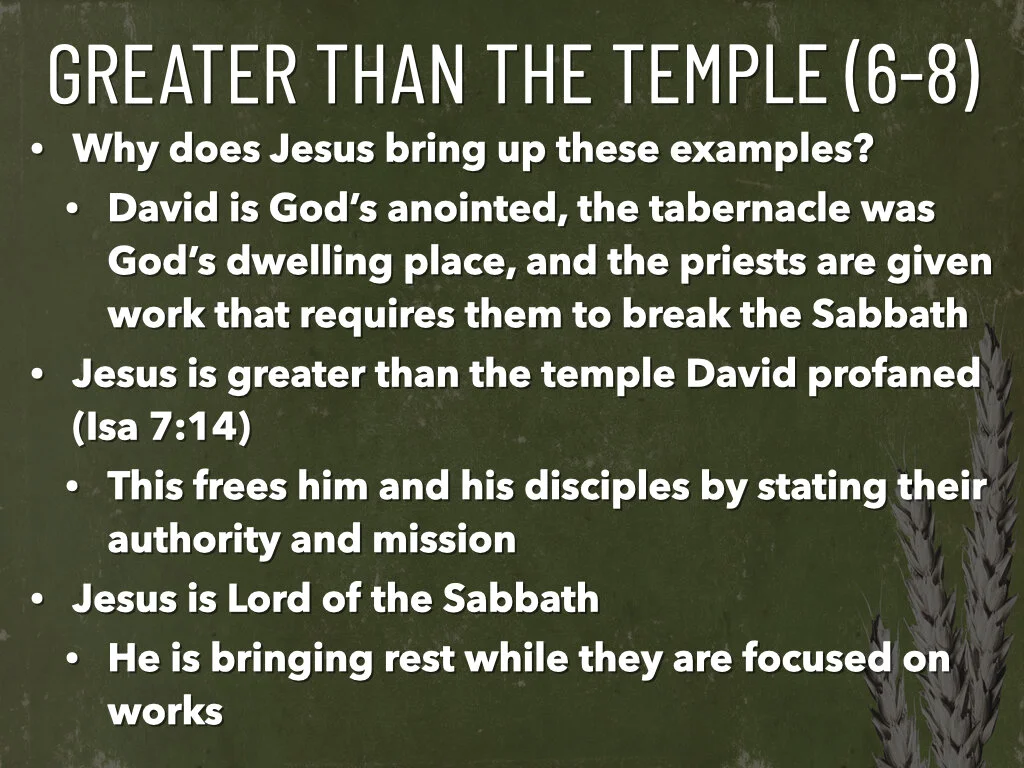 The Lord of Rest (Matthew 12:1-21) — Saraland Christians