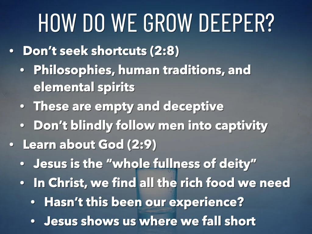 Satisfied (Colossians 2:6-10) — Saraland Christians