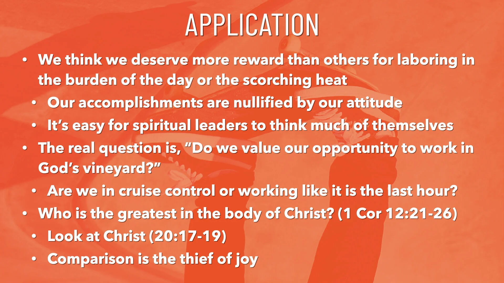 Understanding Greatness II (Matthew 20:1-19) — Saraland Christians