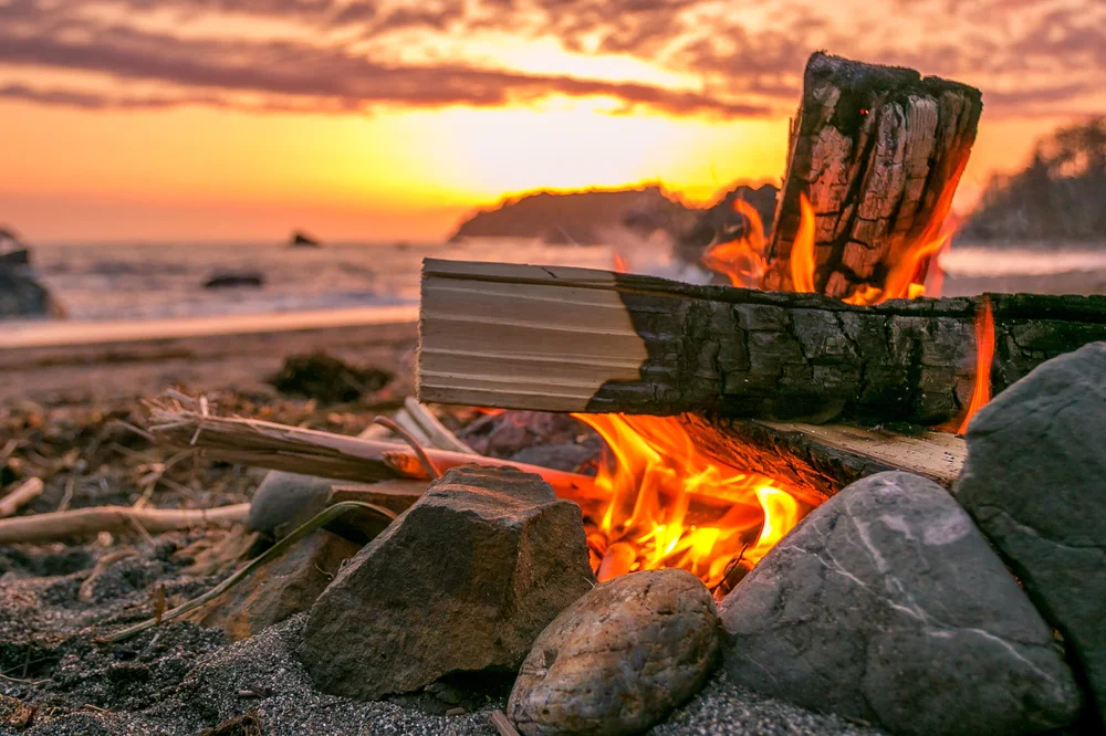 Beach Bonfire Photography