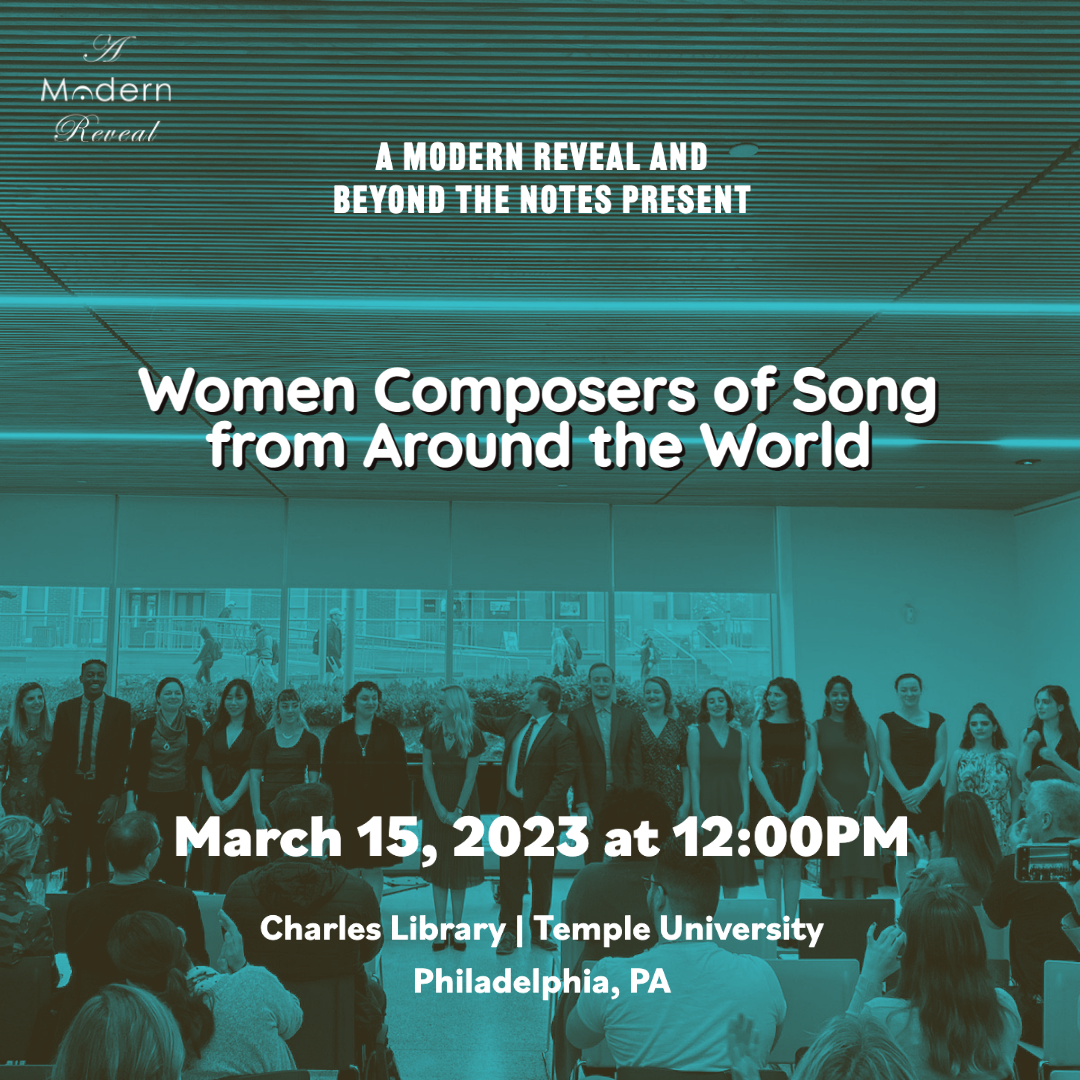 Upcoming Events — A Modern Reveal: Songs and Stories of Women Composers