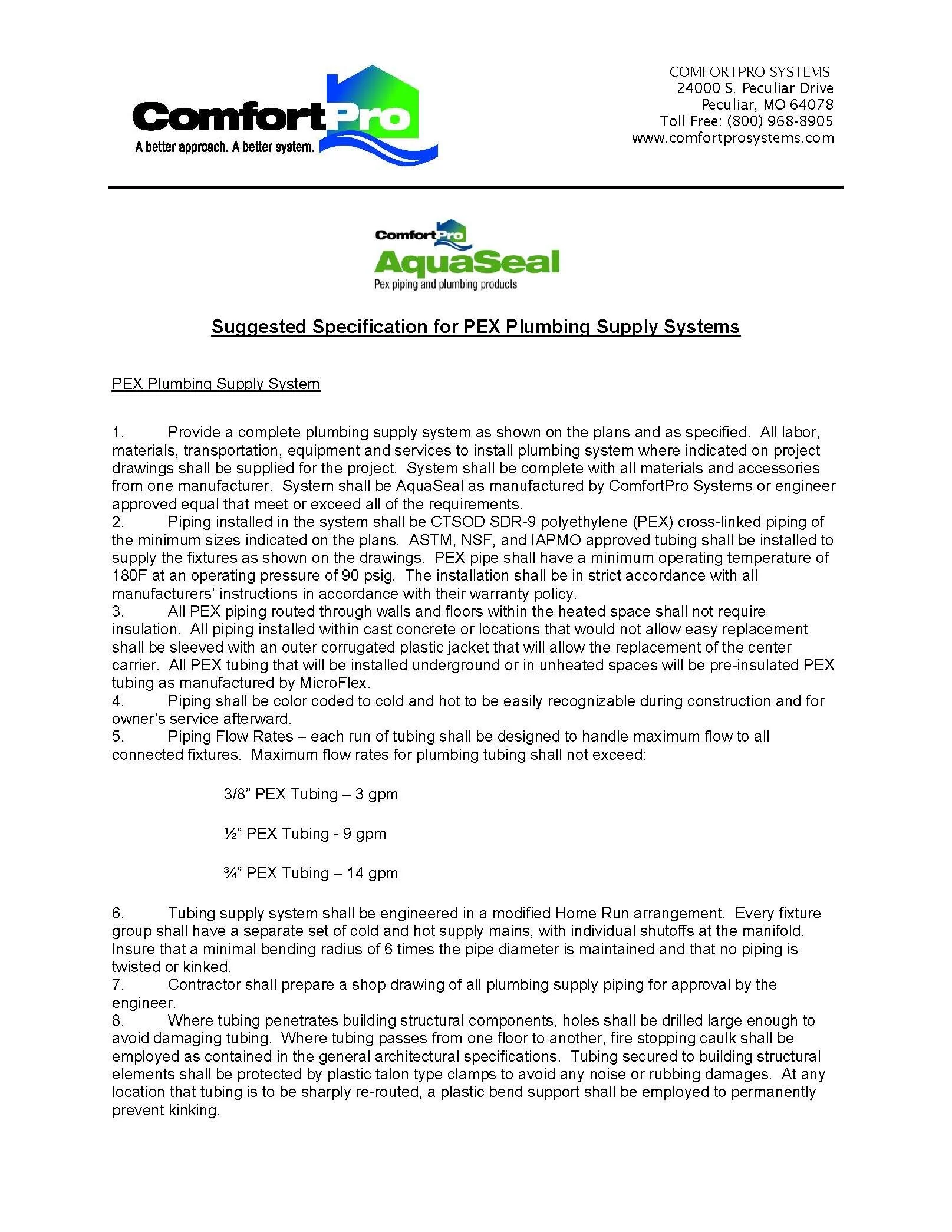 Literature — Comfortpro Systems