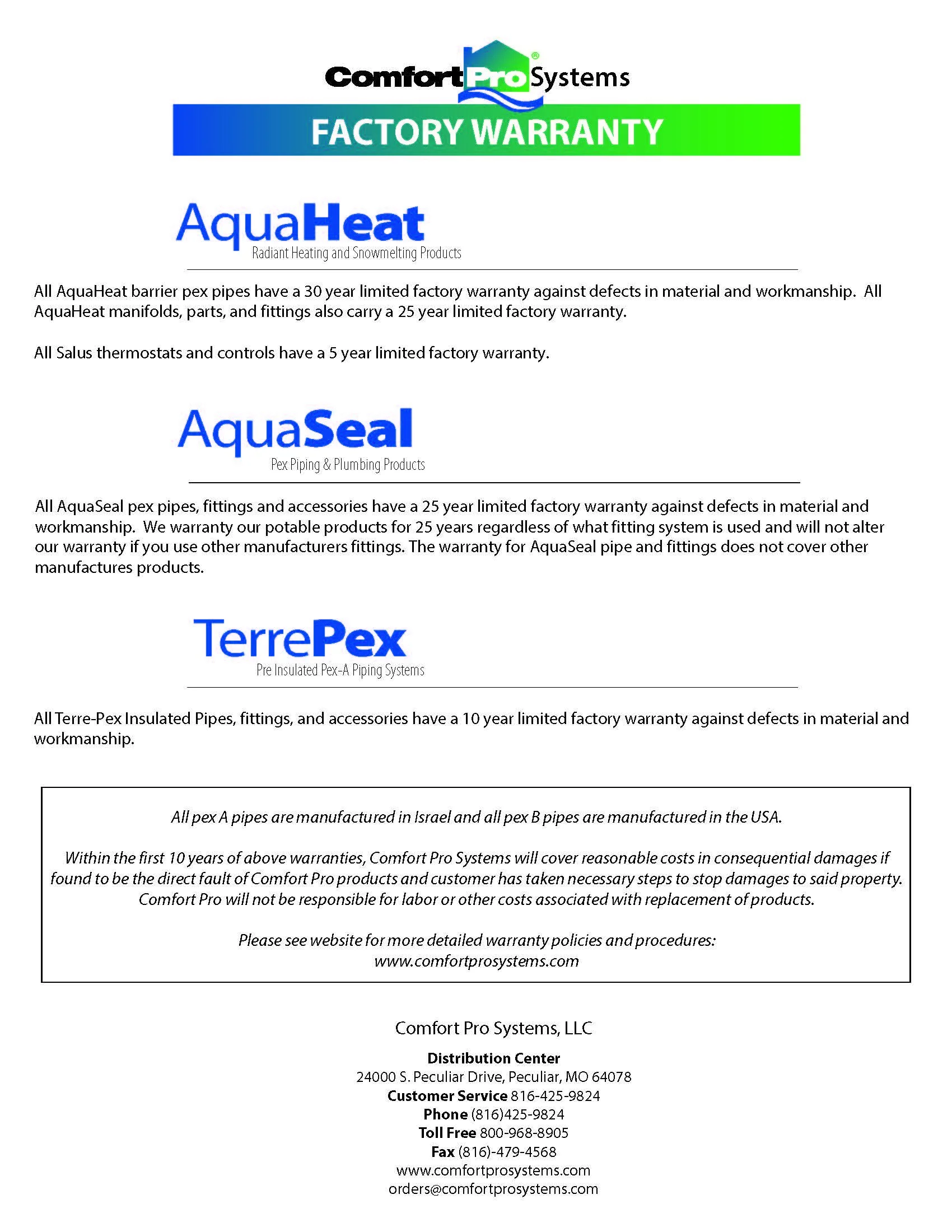 Literature — Comfortpro Systems