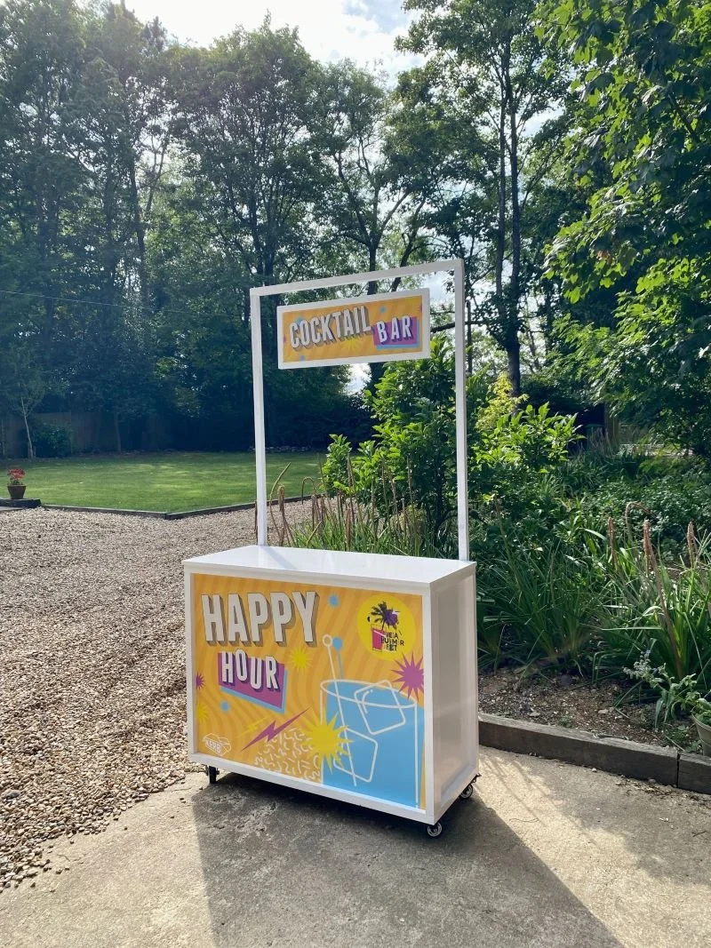 Painted Wooden Bar Hire | Quirky Group