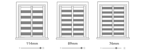 The Home Shutter Company - Tilt Rod and slat sizes