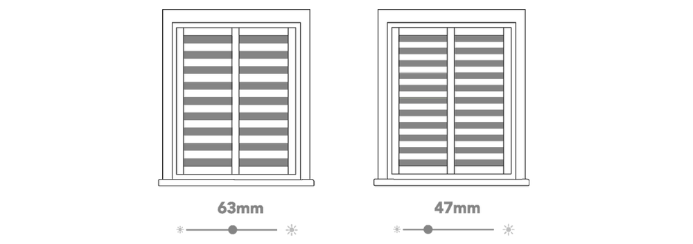 The Home Shutter Company - Tilt Rod and slat sizes