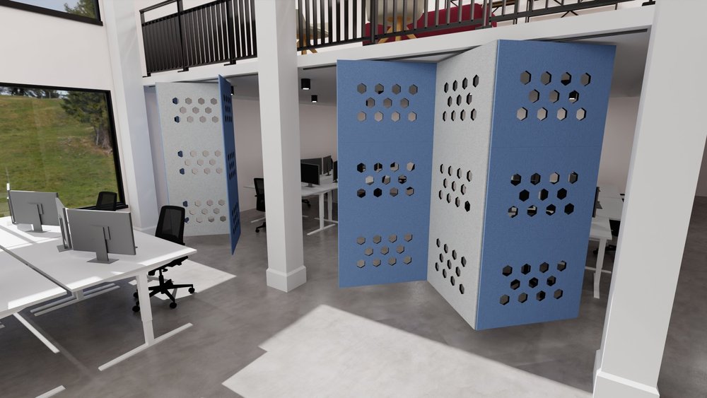 Sliding and Folding Acoustic Office Partitions — AgileAcoustics