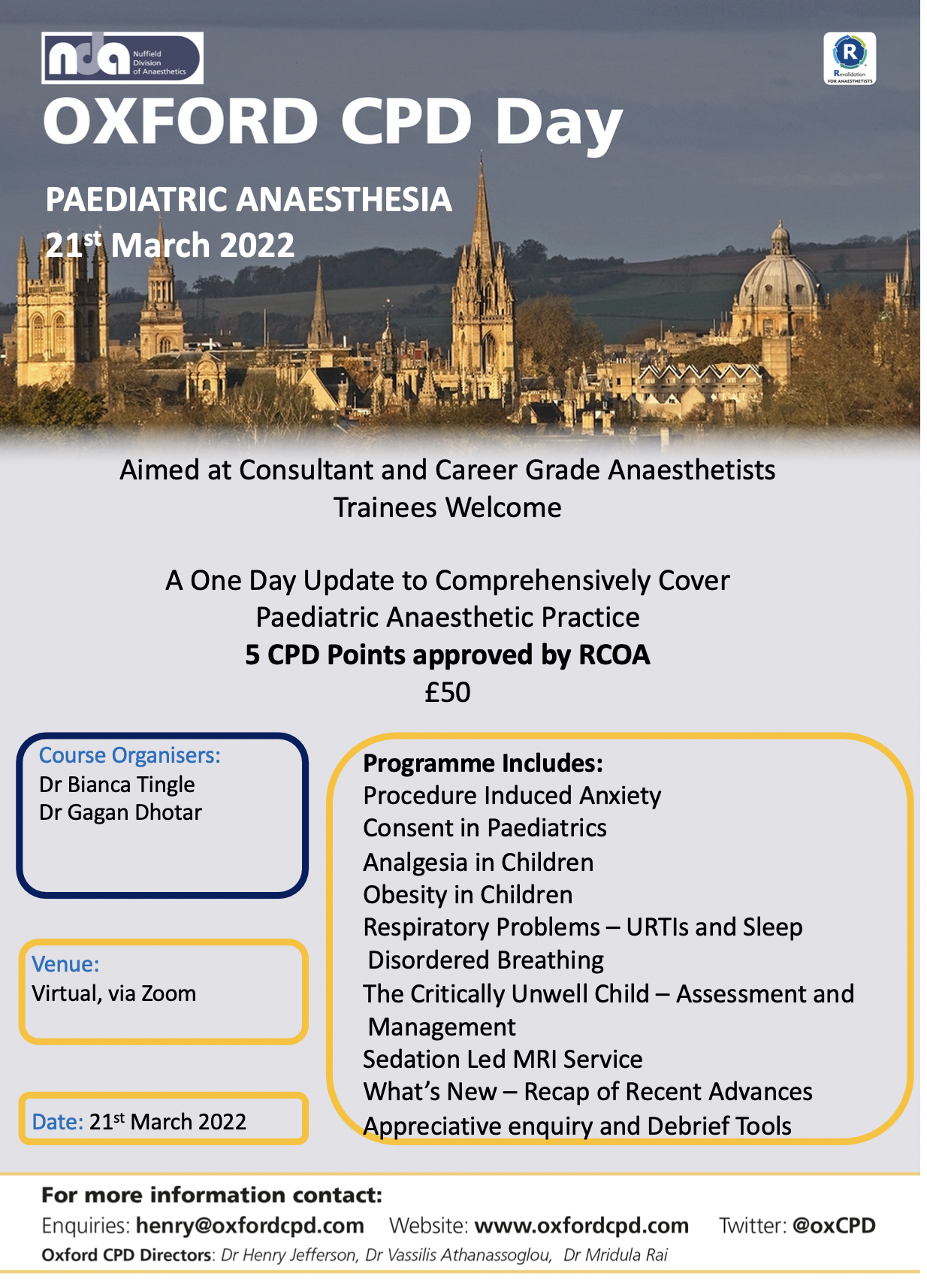 CPD Day Booking — Oxford CPD