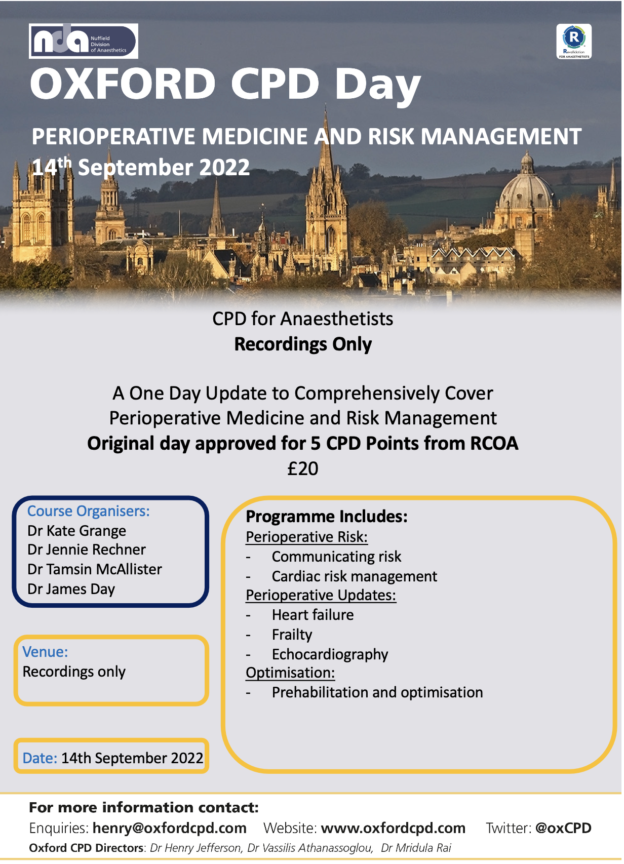 CPD Day Booking — Oxford CPD