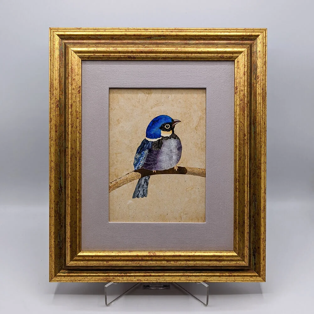 Pietra Dura inlay portrait of a white horse — Pitti Mosaici